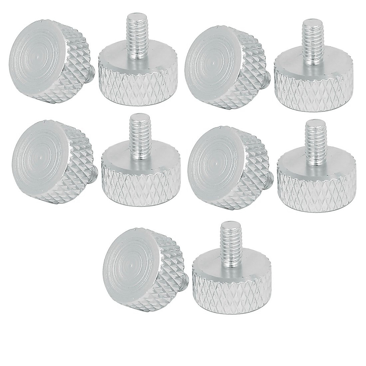 uxcell® Computer Graphics Card M3.5x6mm Flat Head Knurled Thumb Screws Silver Tone 10pcs