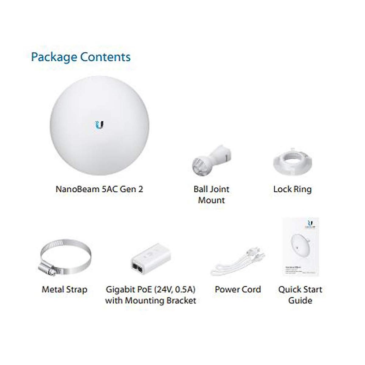 NanoBeam AC NBE-5AC-Gen2-US 4 Units 5GHz High-Performance airMAX ac Bridge CPE with Dedicated Management Radio
