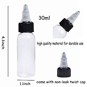KingWei LDPE Plastic Extruded Liquid Bottle,Squeeze Bottle,Dropper,Dispensing Bottle,10 Pcs 1 oz Bottles,Laboratory wash Bottle,drip Bottle,Watercolor Pigment Bottle, Ink Discharge Bottle(
