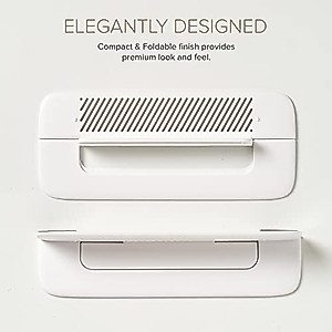 POUT EYES10 - Compact Laptop Stand - Reusable Adhesive Computer Keyboard Holder - Mini Slim Sleek - Compatible w/ MacBook Air Pro Samsung Dell HP & More 15" Laptops - Portable Ergonomic (Space Gray)