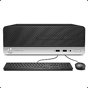 HP ProDesk 400G4 SSF Home and Business Desktop PC, Intel Pentium G4400 3.3GHz, 16GB DDR4 RAM, 1TB SSD, WiFi, BT 4.0, DVD, Windows 10 Pro 64bit, Multi-Language Support English/Spanish/French(Renewed)