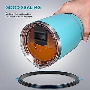 20 oz Tumbler Lid, Replacement Lids Compatible for YETI 20 oz Tumbler, 10/24 oz Mug and 10 oz Lowball, 2 Pack Travel Spill Proof Cup Lids Covers with Magnetic Slider Switch, BPA Free