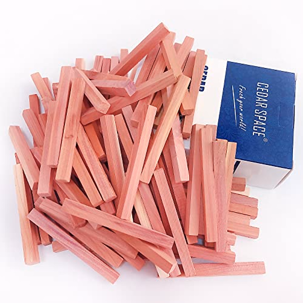 Cedar Blocks for Clothes Storage 85 Cedar Sticks, 100% Aromatic Red Ceder Blocks, Cedar Planks, Cedar Accessories for Closets Storage