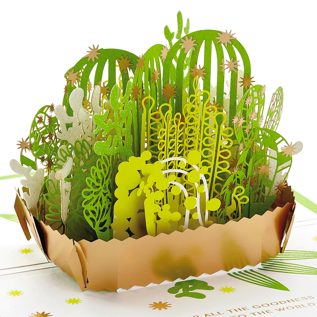 Hallmark Signature Paper Wonder Pop Up Thank You Card, Succulents (Nurses Day Card, Teacher Appreciation, Healthcare Worker Gift) (1299RZH1132)