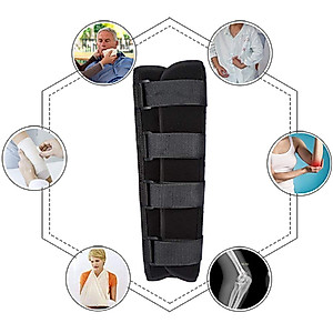 FILFEEL Elbow Support Brace, Breathable Winter Arm Splint Fracture Stabilizer Joint Pain Relief, Injury Recovery Night Protector(M)