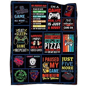 RIEDIOVS Gaming Gifts for Men Boys Boyfriend-Gamer Gifts for Teen Boys-Gaming Blanket 60" x 50" Ideas Gamer Gifts for Game Lovers Men Boys -1