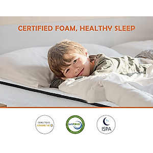 5/6/8/10/12 inch Twin Size Mattress with Cover, Innerspring Mattress in a Box for a Cool Sleep & Pressure Relief, Medium Firm Mattress Pad Twin Mattresses, Bed in a Box, CertiPUR-US Certified