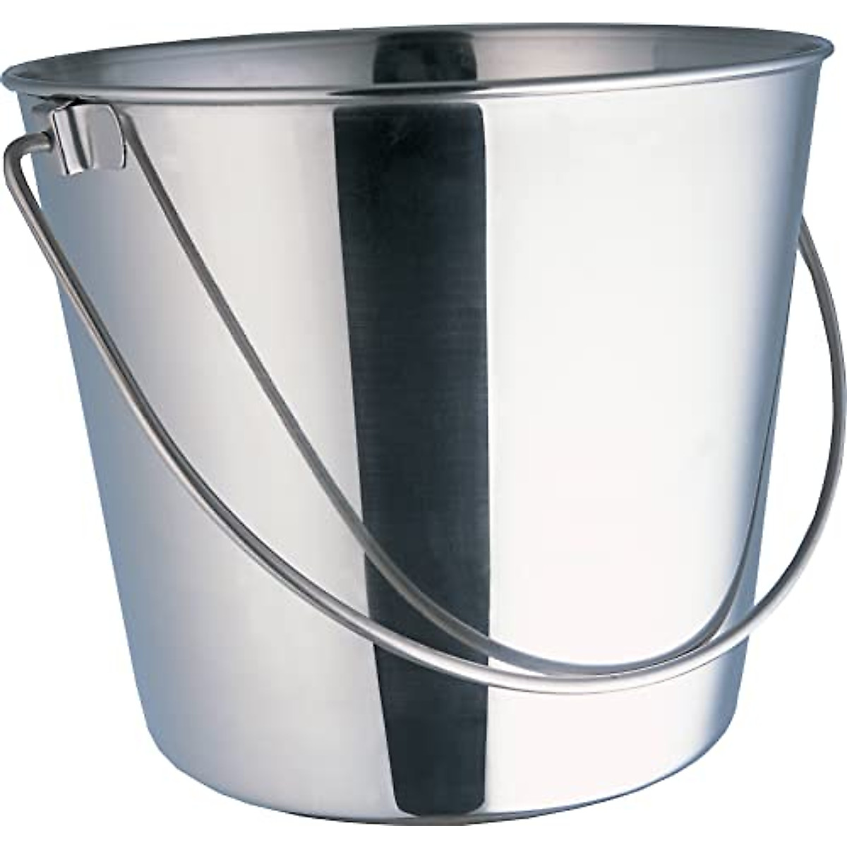 Indipets Heavy Duty Stainless Steel Pail - 2 Quart - Durable Dog Food and Water Storage
