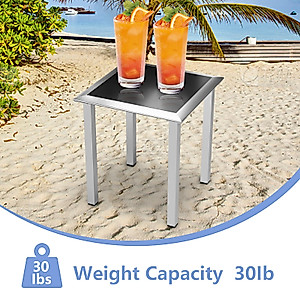 Patio Chaise Lounge Set of 3, Outdoor Pool Lounge Chair Beach Sunbathing Lawn Lounger Recliner Chair, Backrest Tanning Chairs with Arm & Side Table for All Weather, Poolside, Deck, Balcony, Backyard