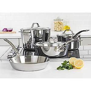 Viking Culinary Contemporary 3-Ply Stainless Steel Cookware Set, 7 Piece, Includes Glass Lids, Pots & Pans, Dishwasher, Oven Safe, Works on All Cooktops including Induction