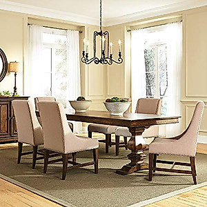 Liberty Furniture INDUSTRIES Armand 7 Piece Trestle Table Set, Brown