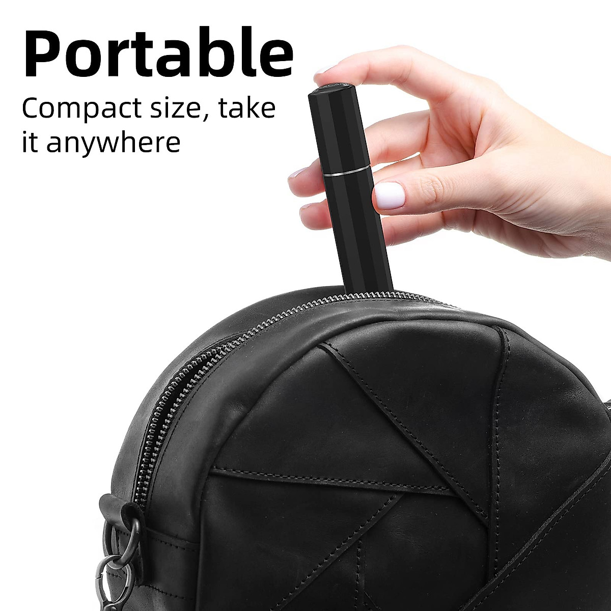 Acorel Nose Hair Trimmer, Professional Painless Battery-Operated Ear and Nose Trimmer Clipper for Man Woman, Portable Pen-Shaped Dual Edge Blades Trimming Tool Easy Cleaning, Black