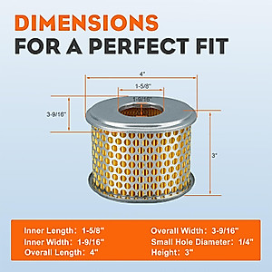 Hipa GX240 GX270 Air Filter For Honda 8HP 9HP Engine 17210-ZE2-822 17210-ZE2-821 08170-ZE2-820 17210-ZE2-505 17210-ZE2-515 EG3500 EN3500 EZ3500 Generator FR800 Rototiller WT30XK1 Water Pump