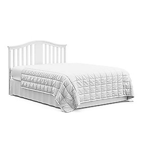 Graco Solano 4-in-1 Convertible Crib with Drawer (White) – GREENGUARD Gold Certified, Crib with Drawer Combo, Includes Full-Size Nursery Storage Drawer, Converts to Toddler Bed and Full-Size Bed