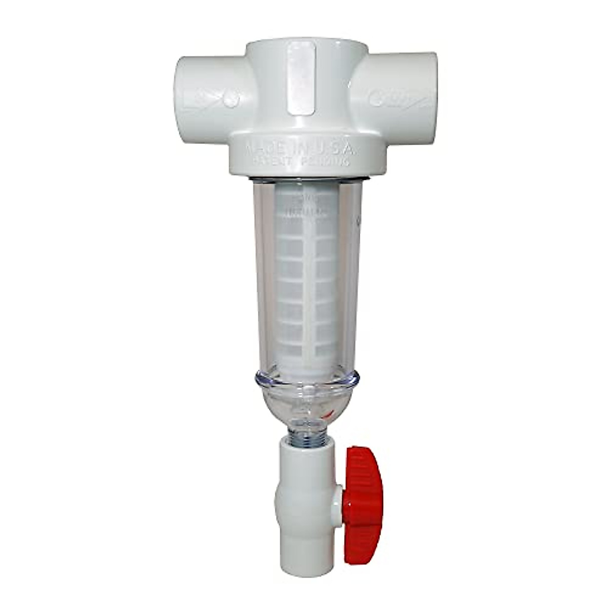 Merrill MFG 1" 100 Mesh PVC Spin Down Sediment T-Style Water Filter