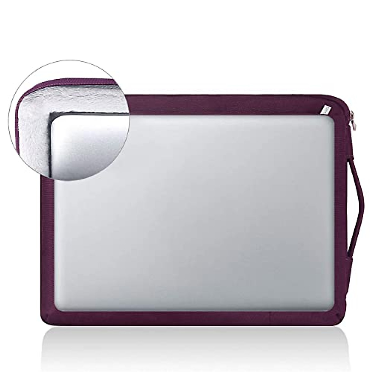 LANDICI 360° Protective Laptop Sleeve 13-14 Inch, Computer Bag Carrying Case for MacBook Air 13 M1/2022 M2, MacBook Pro 13/14 2021, Chromebook 14, Women, Slim, Shockproof, Waterproof, Purple