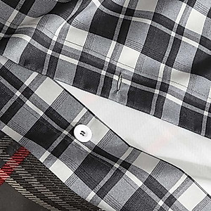 Eddie Bauer - Queen Duvet Cover, Reversible Bedding Set with Matching Shams, Cozy Home Decor (Willow Plaid Grey, Queen)