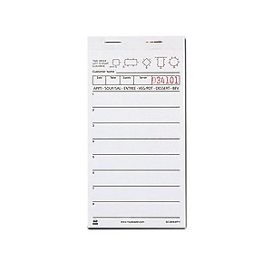 Royal - GC3616WP-1-IN White Server Pad Paper, 1 Part Booked with 8 Lines, Package of 10