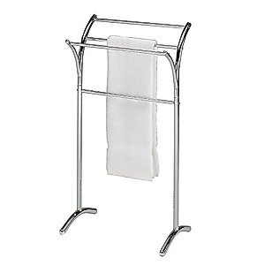 eHomeProducts Chrome Finish Towel Rack Bathroom Stand Shelf