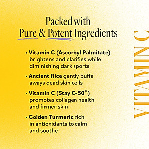 Derma E Vitamin C Gentle Daily Cleansing Paste – Vitamin C Face Mask or Cleanser with Turmeric - Facial Mask Brightens & Clarifies, 4.0 Oz