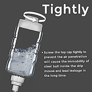 Vannon Dog Water Dispenser for Cage Leakproof Crate Water Bottle for Dogs & Rabbits Pet Auto Feeding Water Bottle Nozzle Diameter: 12mm, Top Fill, BPA Free