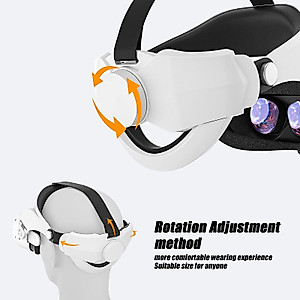 Aixoto Head Strap for Oculus Quest 2/Meta, Updated Adjustable Halo Strap, Replacement for Elite Strap, Less Pressure on Your Face, Comfortable VR Accessories