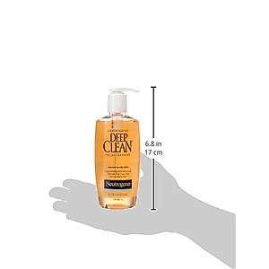 Neutrogena Deep Clean Daily Facial Cleanser with Beta Hydroxy Acid for Normal to Oily Skin, Alcohol-Free, Oil-Free & Non-Comedogenic, 6.7 fl. oz