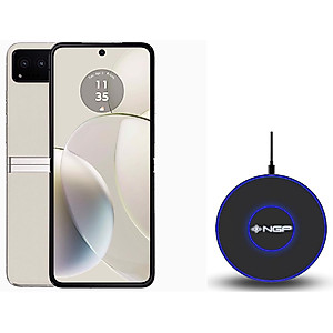 Motorola RAZR 40 5G Dual 256GB ROM 8GB RAM Unlocked (GSM Only | No CDMA - not Compatible with Verizon/Sprint) Global Smartphone Mobile Cell – Cream