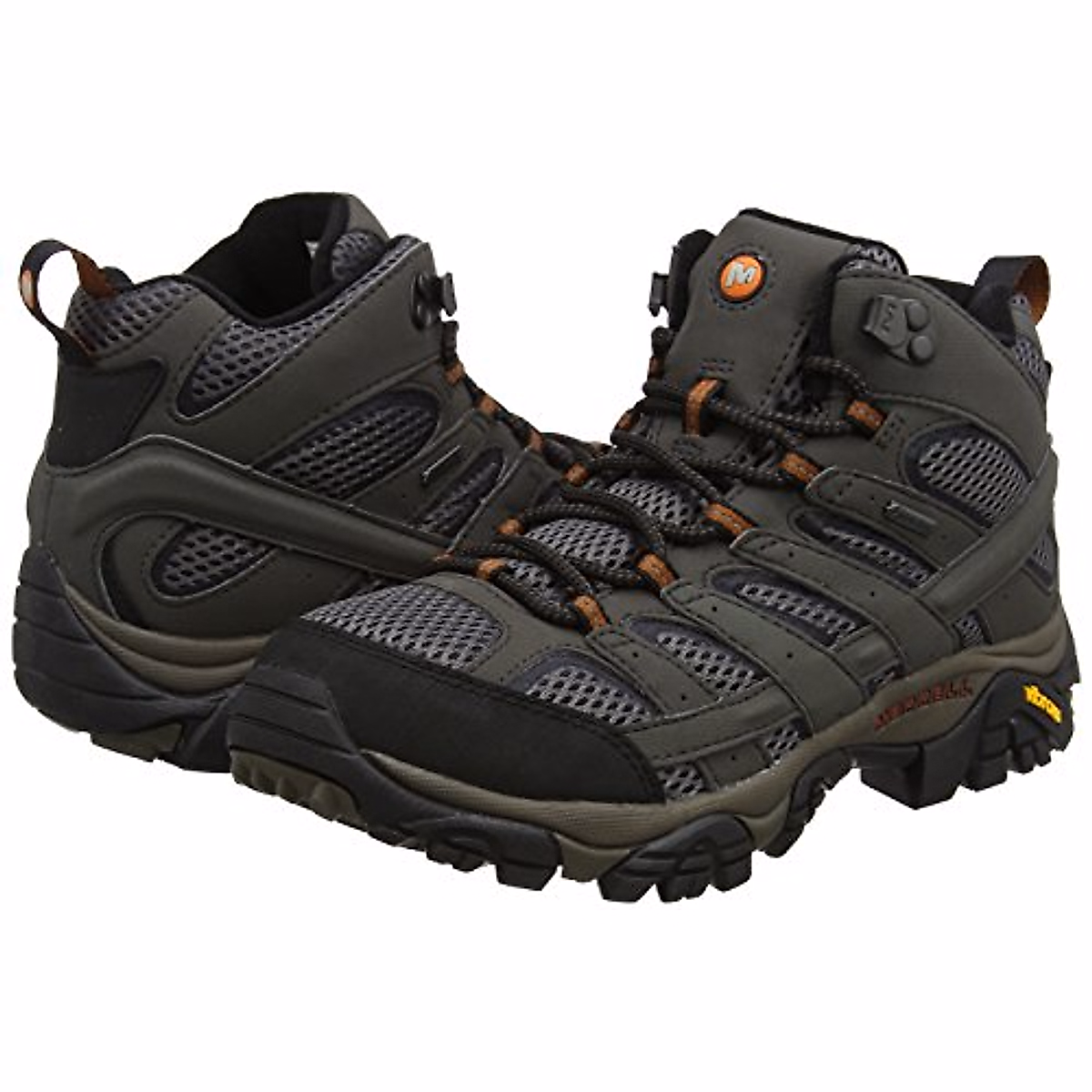 Merrell Men's Moab 2 MID GTX High Rise Hiking Boots, Black/Black, 10