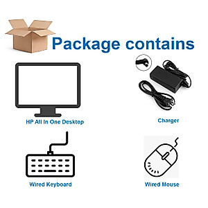 HP All in One Desktop 21 Inch PC 21-B0024 Computer, AMD A4-9125 Processor |4GB Ram, 128GB Solid State Drive| Webcam, Speakers, HDMI, WiFi and Bluetooth, Keyboard Mouse Windows 10, White (Renewed)