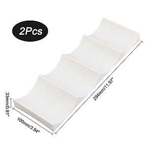 OLYCRAFT 2pcs Plastic Wine Rack Display Mat Wine Rack Countertop Holder Plastic Stackable Wine Bottle Display Mat Wine Holder Storage Organizer White for Wine Cola Bottles Cans Jars - 4x11 Inch