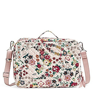 Vera Bradley Women's Cotton Grand Vanity Toiletry Makeup Organizer Case, Prairie Paisley - Recycled Cotton, One Size