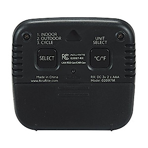 AcuRite 02097M Wireless Indoor/Outdoor Thermometer with Humidity Sensor , Black