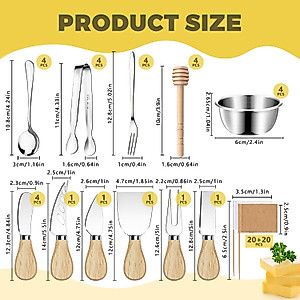 Charcuterie Boards Accessories Charcuterie Utensils Cheese Butter Spreader Knife Set Small Serving Tongs Forks and Spoons Dipping Bowls Honey Dippers Toothpick Flags for Party Platter Making