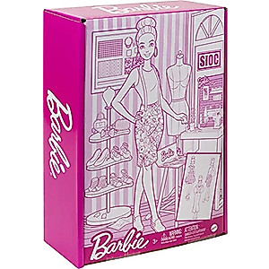 Barbie Fashion Designer Doll & 25+ Accessories, Studio Playset Includes Furniture, Sewing Machine & Mannequin, Blonde Doll