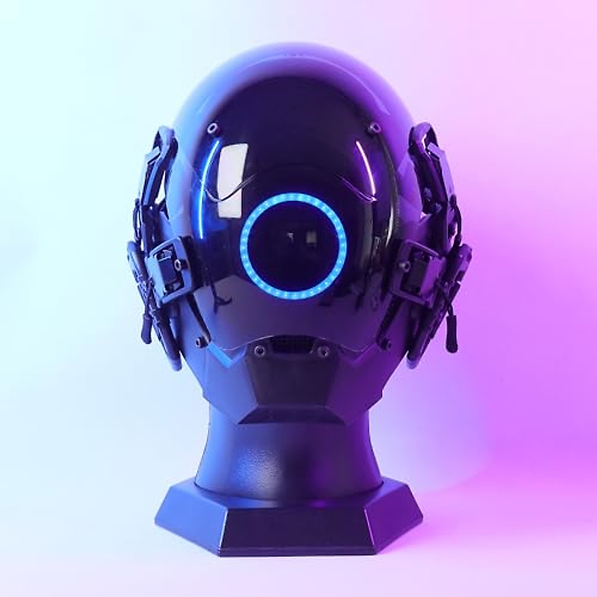 pafgaf Cyberpunk Mask Helmet for Men & Women, Technological Masks, Suitable for Parties, Music Festivals, and Halloween Costumes Cosplay, Featuring LED Lights of the Future Helmets