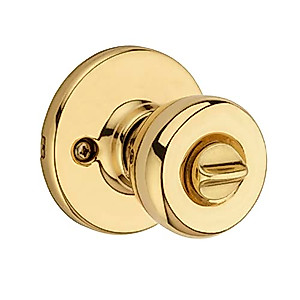 Kwikset 94002-943 Tylo Entry Knob Featuring Smartkey Re-Key Security, Polished Brass