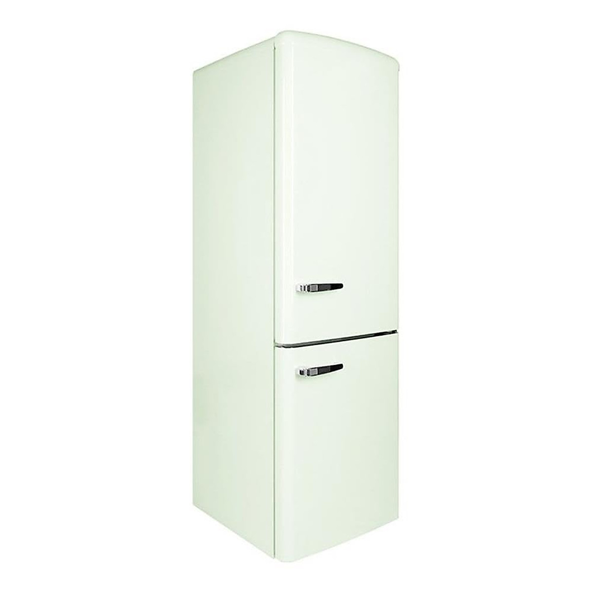 FORTÉ F12BFRES450RGN Retro Refrigerator with Freezer 24 inch 450 Series, 11.65 cu. ft. Capacity, Adjustable Glass Shelves, Crisper Drawer, LED Lighting, Egg Tray, Energy Star, Open Door Alarm, Green