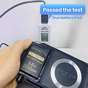 OSTENT High Capacity Quality Real 2200mAh 3.6V Lithium Ion Li-ion Polymer Rechargeable Battery Pack Replacement Upgraded Version for Sony PSP 1000 PSP-280 Console Video Games