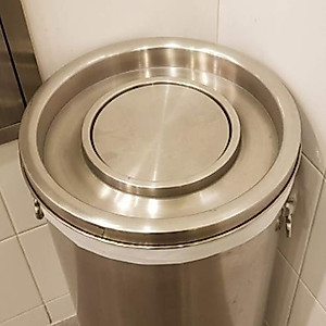 CLAIRLA - Simple Trash Grommet for Kitchen countertop with Auto Cover, Built-in Polished Stainless Steel Grommets 7.7"(200mm) countertops Garbage can Door Chute Hole Drawer