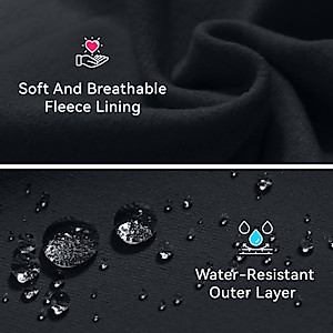 baleaf Girls Fleece Long Sleeve Shirts, Fall Jacket Half Zip Water Resistant Pullover Outdoor Camping Coat Kids Black M