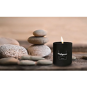 Relaxd Premium Vanilla & Coconut Scented Natural Soy Wax Candle (Madagascar), Large, Long Lasting Aromatherapy Essential Oil Candles