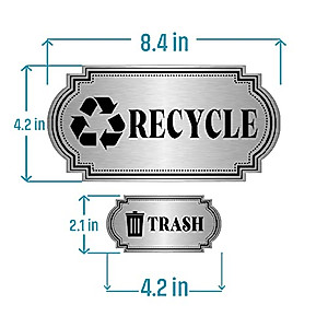 GOLEEX Recycling Bins Sticker Recycle Stickers for Trash Bin Green Sign Symbol Decal Weatherproof Waterproof Vinyl Label Organize Large Garbage Can Labels Sorting Containers Walls