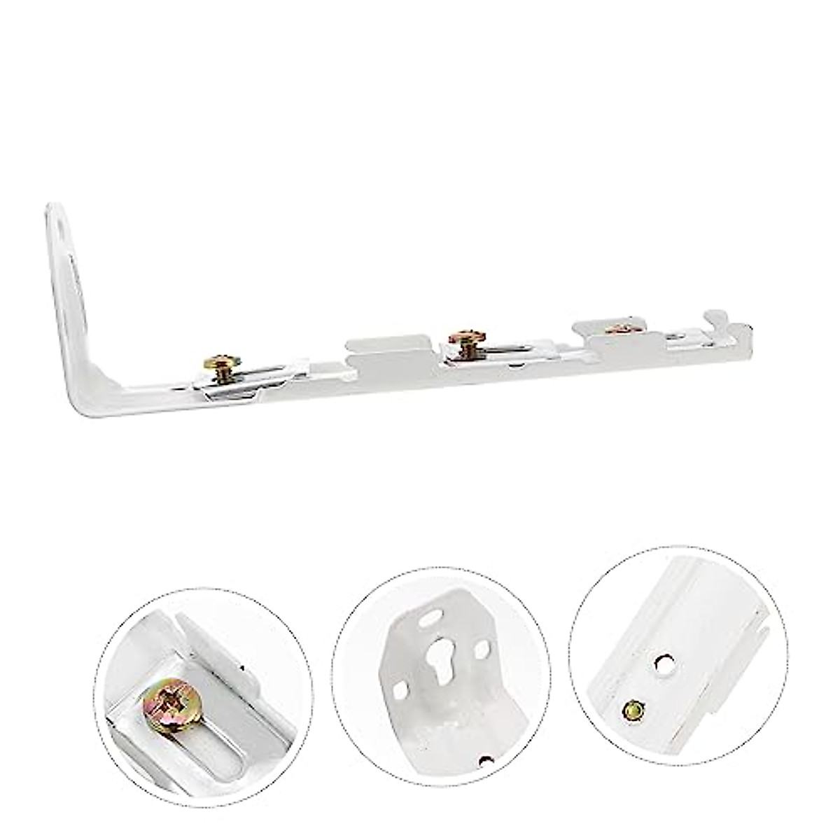 VOSAREA 6pcs Curtain Fixing Accessories Ceiling Track Ceiling Mount Metal Brackets Metal Stand Metal Shower Curtain Hooks Curtain Rods Holders Shower Curtain Holders Curtain Fixing Tools