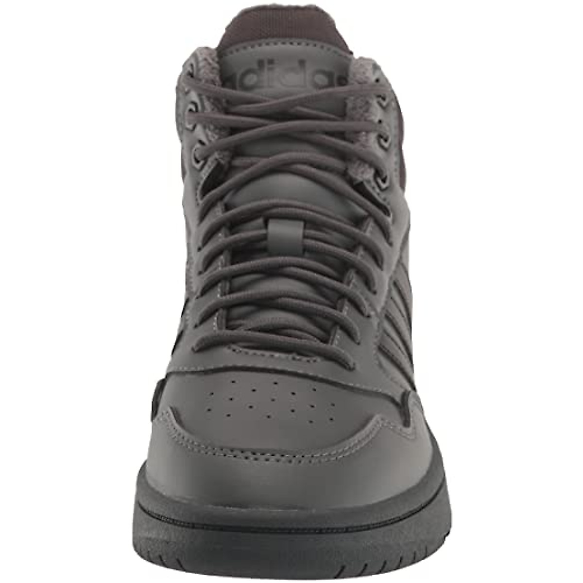 adidas Women's Hoops 3.0 Mid Basketball Shoe, Grey/Black/Carbon, 9