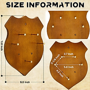 Queekay Sword Wall Mount Display Wooden Holder Axe Katana Sword Wall Mount Plaque Stand Hanger for Gift(Brown)