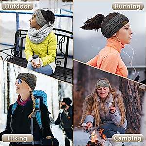 YSense Womens Ear Warmer Headband Cable Knit Winter Headbands Fleece Lined Ear Warmers Stocking Stuffers Gifts for Women