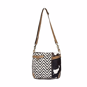 Myra Bag Galeecha Shoulder Bag Chevron Cow