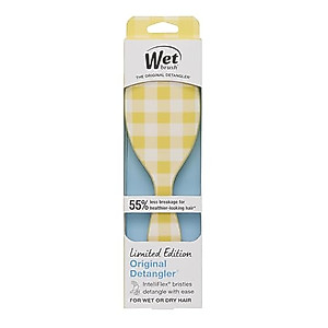 Wet Brush Original Detangler Hair Brush, Golden Gingham (Coastal Charm), Ultra-Soft IntelliFlex Bristles, Detangling Bristles Glide Through Tangles (Wet Dry & Damaged Hair), Women & Men