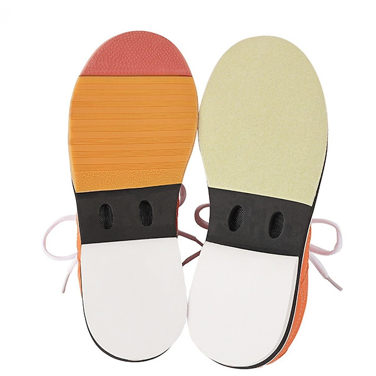 DHAEY Bowling Shoes Men Women Professional Microfiber Bowling Shoes Comfortable Breathable Lightweight Wear-Resistant Beginner Bowling Sneakers (Color : Orange, Size : 11 Women/9.5 Men)